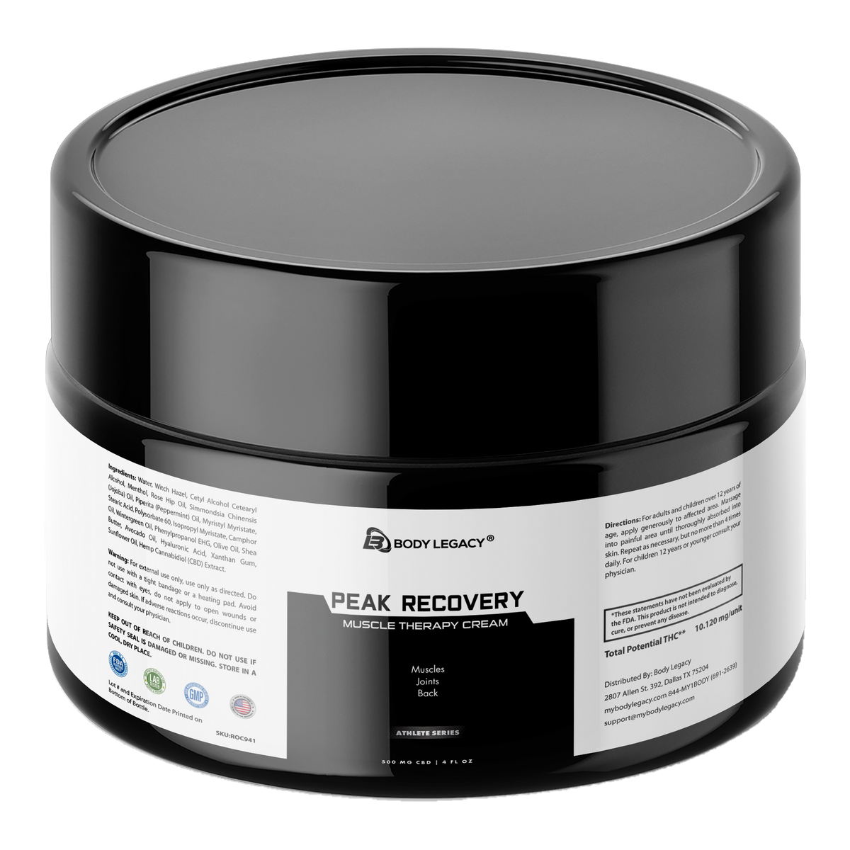 PEAK RECOVERY: Muscle Therapy Cream – Body Legacy